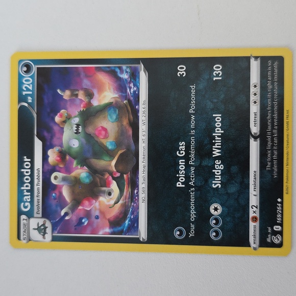 Pokemon | Toys | Pokemon Garbodor Card With Yellow Border | Poshmark